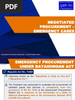 Emergency Negotiated Procurement Guidelines | PDF | Procurement | Emergency