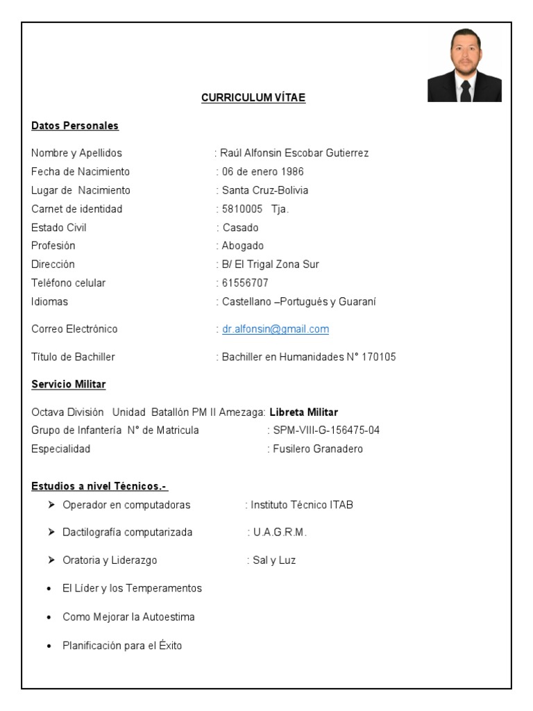 Curriculum Dr. Raul Alfonsin Escobar | PDF