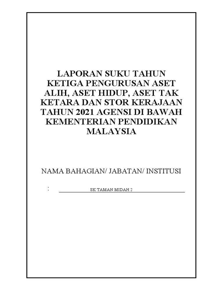 Laporan Jkpak Suku 3 2021 | PDF