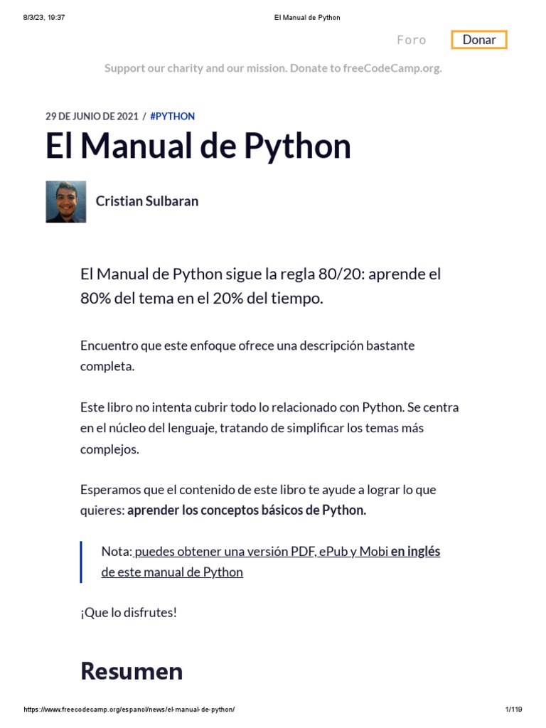 El Manual de Python | PDF