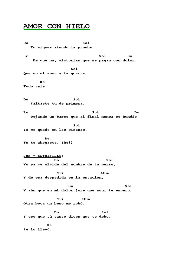 Amor Con Hielo | PDF