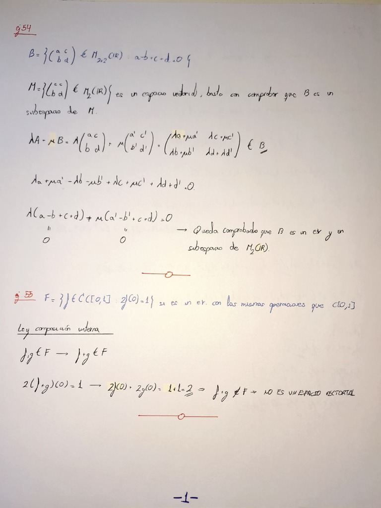 Espacios Vectoriales Ejercicios Resueltos | PDF