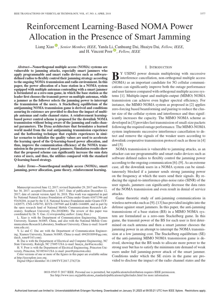 Reinforcement Learning-Based NOMA Power Allocation in The Presence of ...