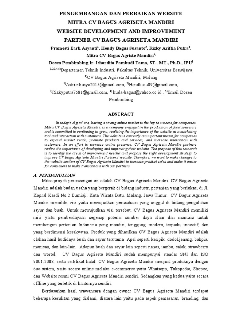 Template Artikel Proyek Perancangan | PDF Template Artikel Proyek Perancangan | PDF