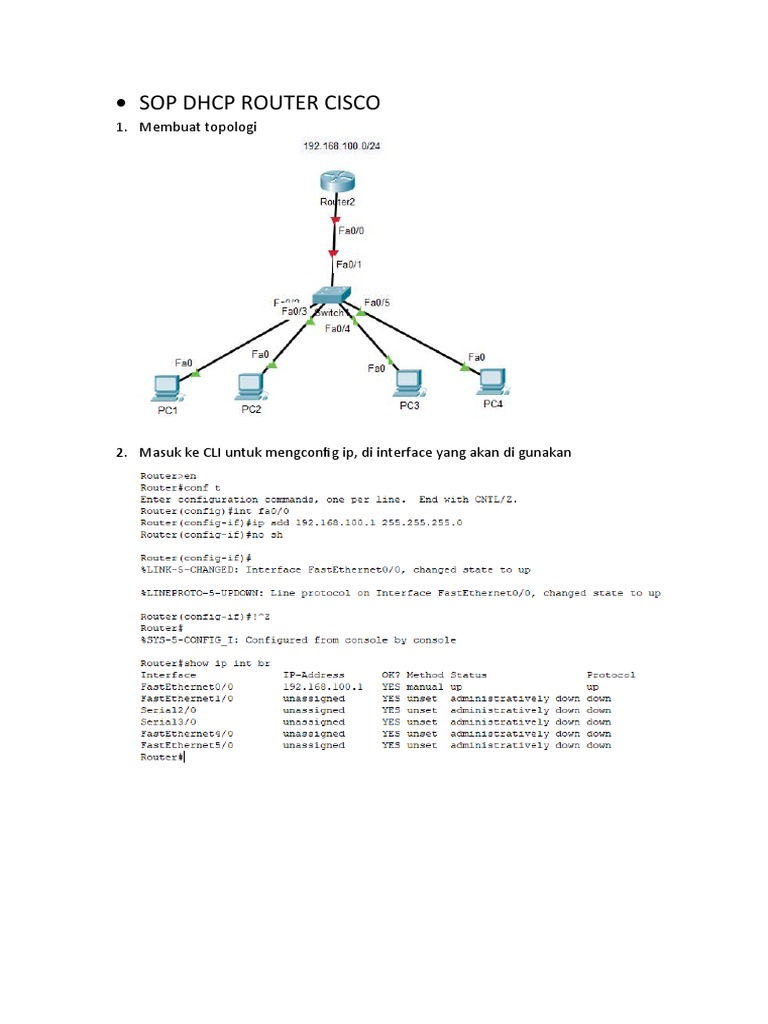Sop DHCP Router | PDF | Komputer