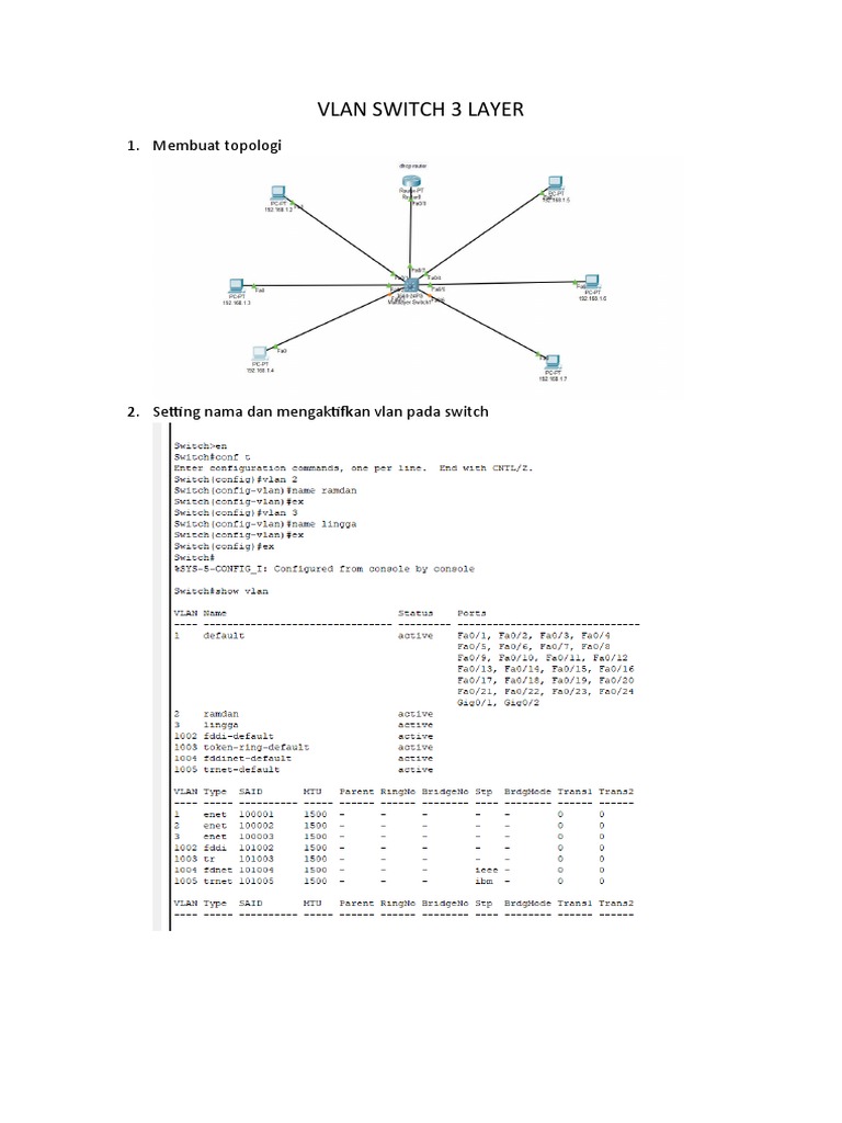 Vlan Switch 3 Layer | PDF