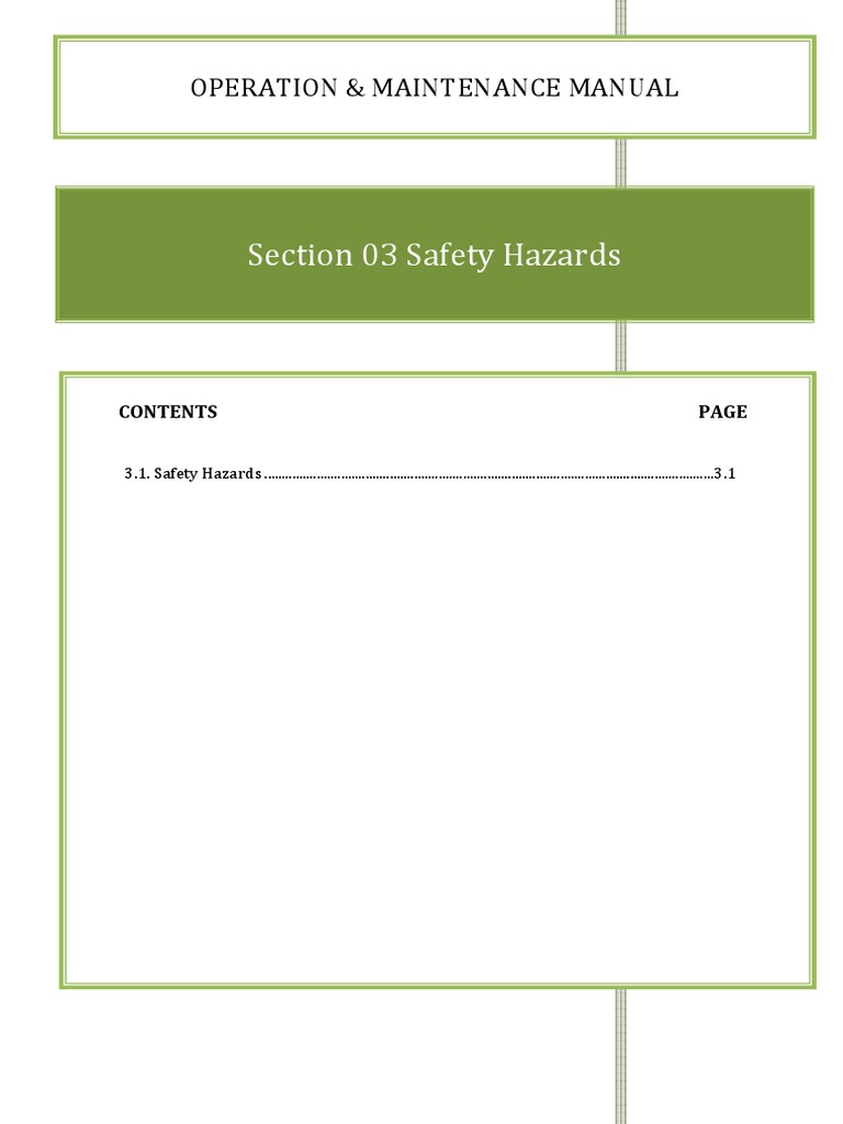 00 Section 03 Safety Hazards | PDF