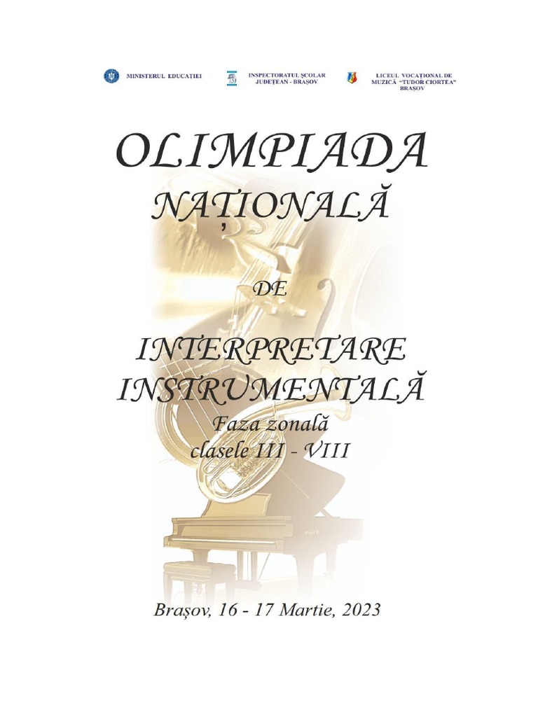 Pliant Olimpiada 2023 Instrumente | PDF