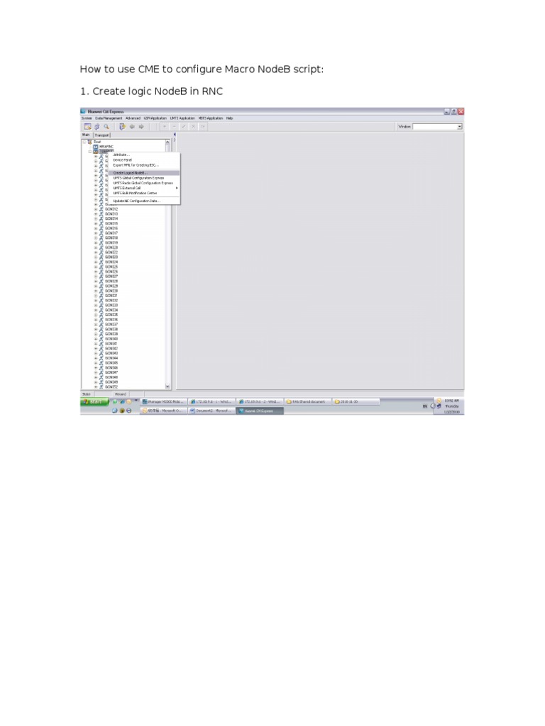 Guide-How To Use CME To Configure Macro NodeB Script | PDF