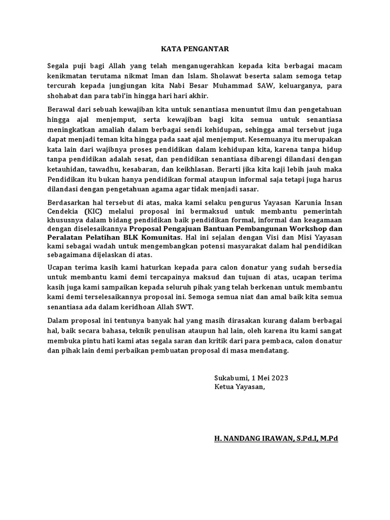 Proposal Kemnaker 2023 Kic 1 | PDF | Bisnis