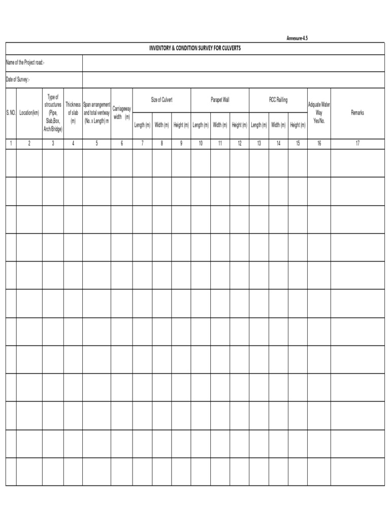 Culvert Survey | PDF