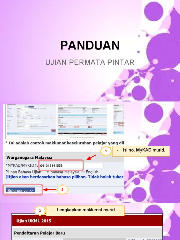 Panduan Mendaftar Permata Pintar | PDF
