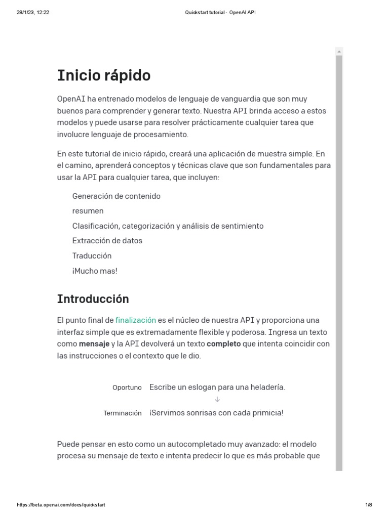 OpenAI API-tutorial | PDF | Tecnologías de la información | Software