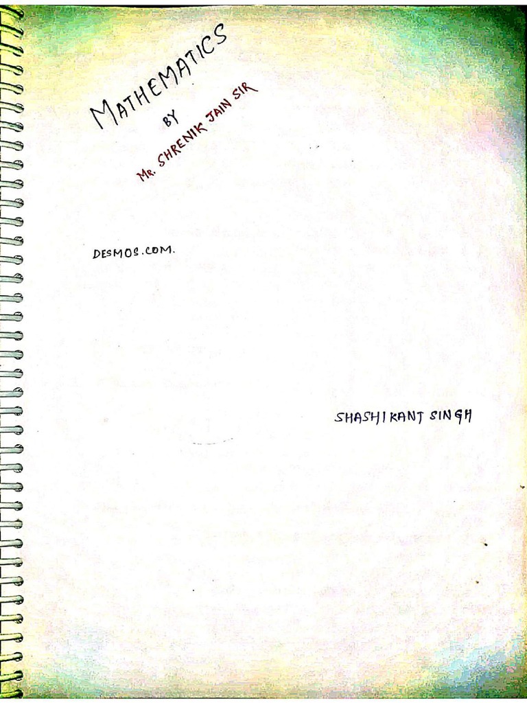 Maths Full Shrenik Sir | PDF
