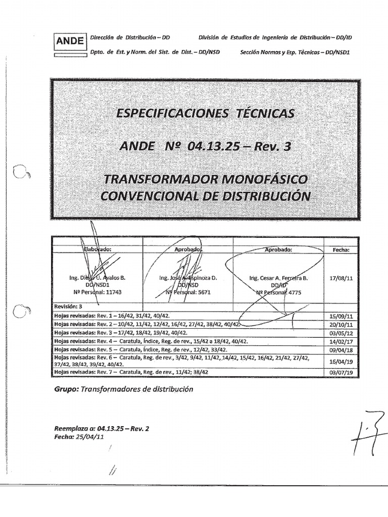 ANDE Eett 04-13-25 Rev 3 Hojas Rev 7-1 | PDF
