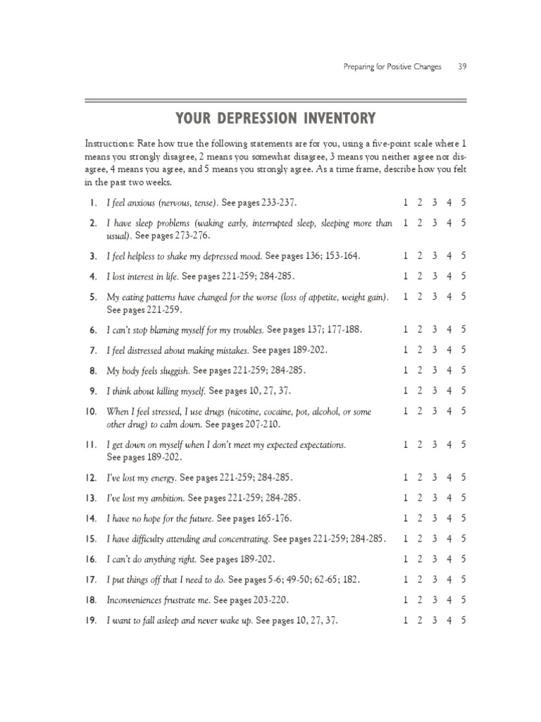 Depression Inventory | PDF