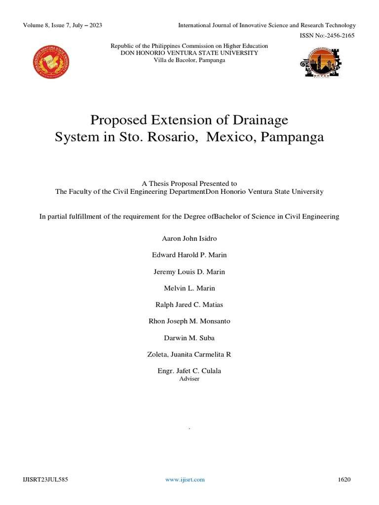 Drainage System Proposal Pampanga | PDF | Flood | Drainage Basin