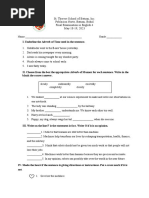 Class 4 ICSE Sample Paper | PDF | Grammar | Linguistics