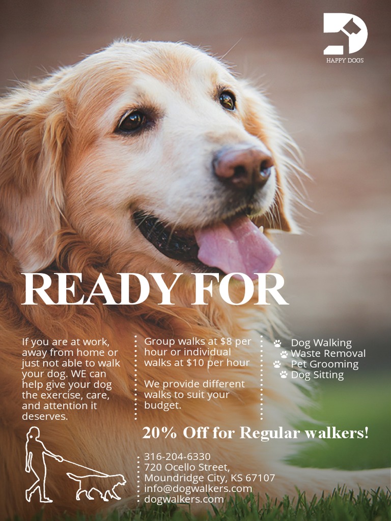 Dog Walker Leaflet Template | PDF