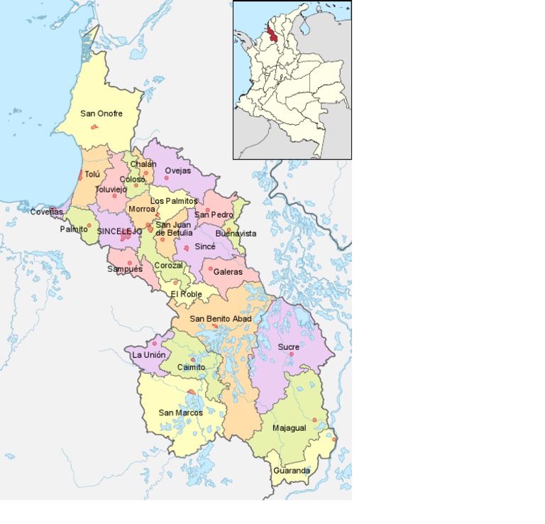 Mapa de Sucre (Político) | PDF