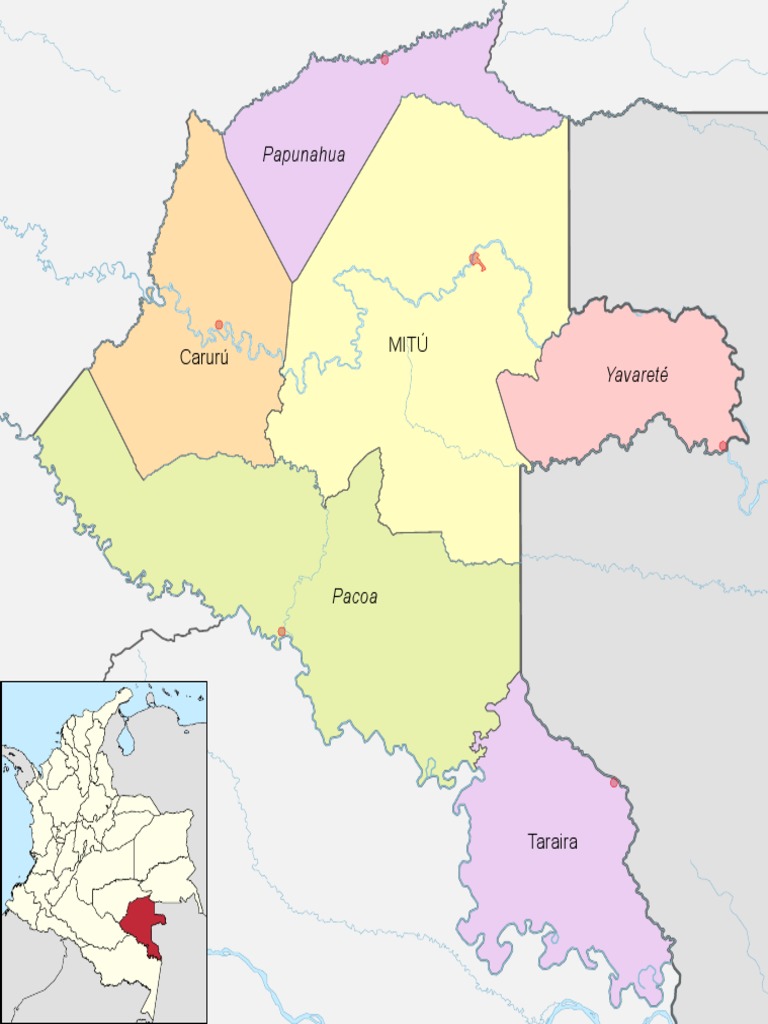 Mapa de Vaupés (Político) | PDF