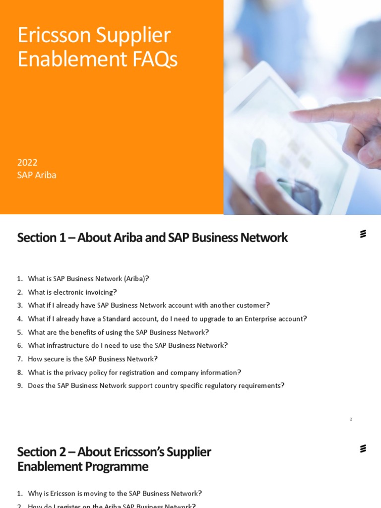 Ericsson Supply Chain Collaboration Frequently Asked Questions | PDF