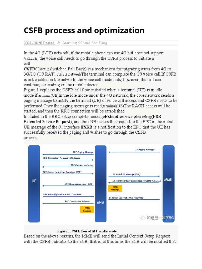 CSFB Process for Telecom Engineers | PDF | Computer Engineering | Wireless