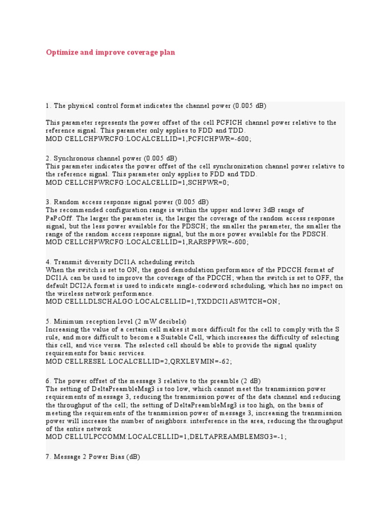 Optimize and Improve Coverage Plan | PDF