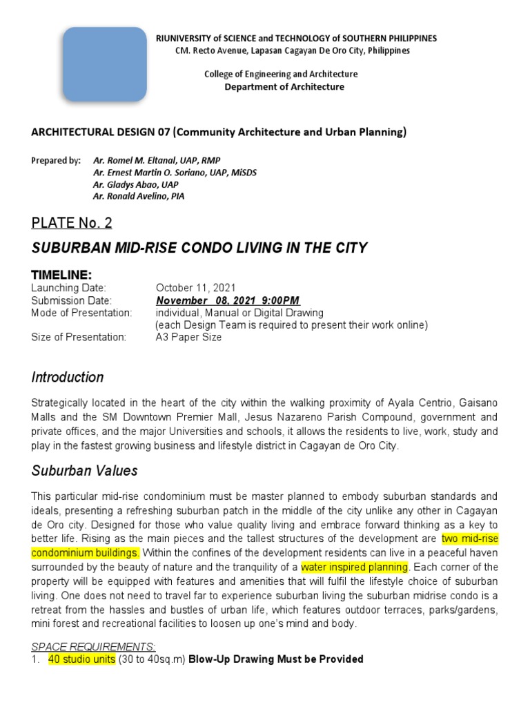 Plate-No.-2-Suburban-Mid-Rise-Codominium-Liviing-in-the-City-2021-22 | PDF