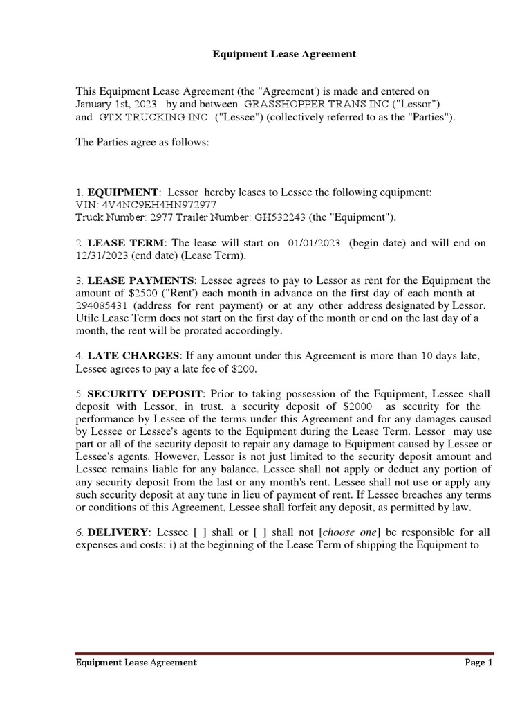 Lease Agreement | PDF