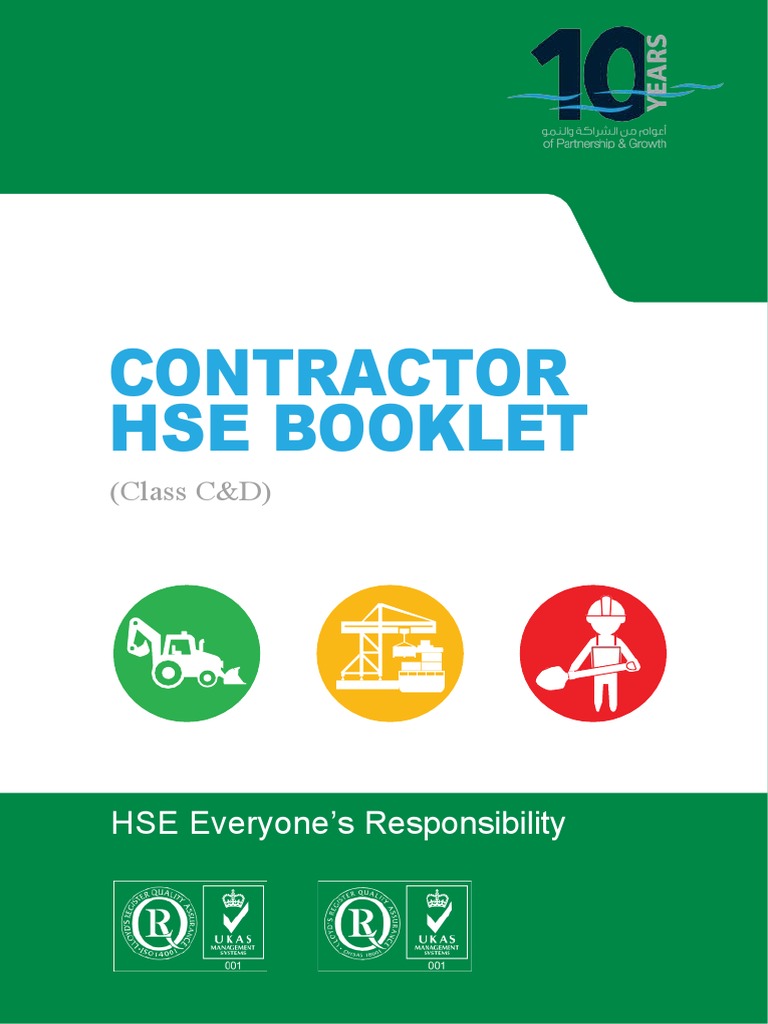 Contractor HSE Booklet | PDF | Occupational Safety And Health | Audit