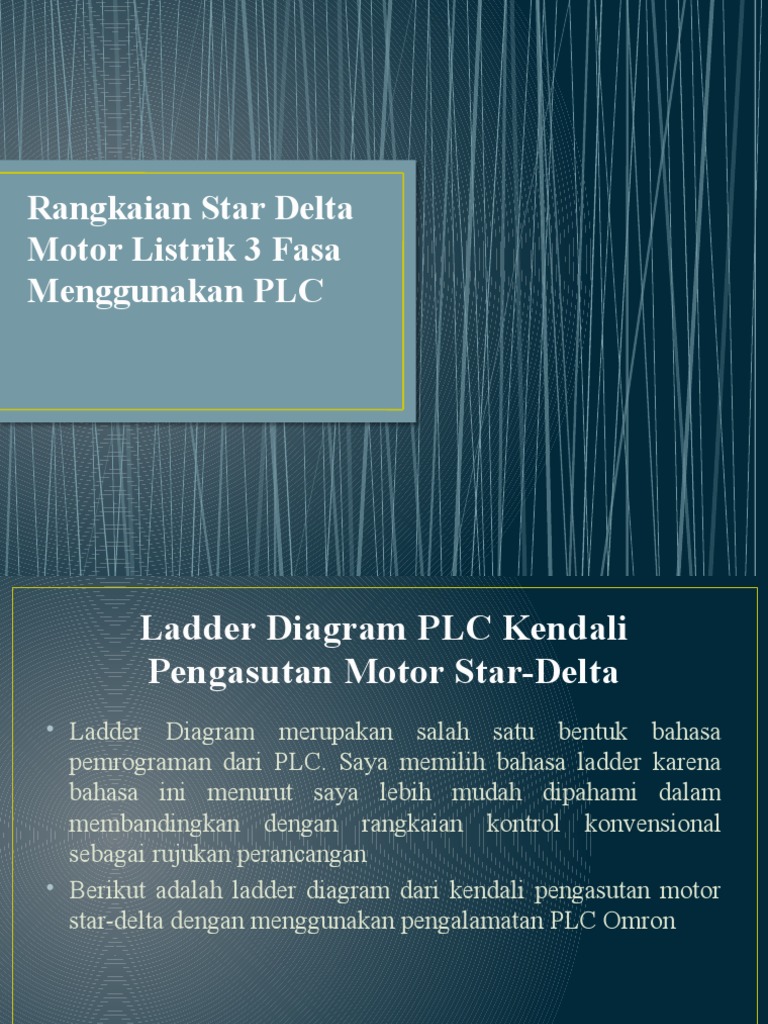 Rangkaian Star Delta Motor Listrik 3 Fasa Menggunakan PLC | PDF