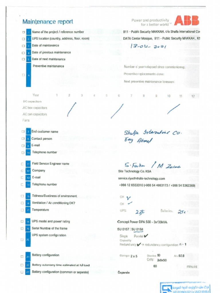 Maintenance Reports | PDF