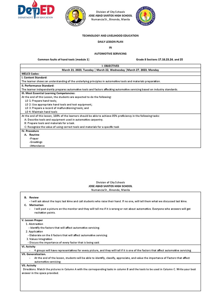 DLP 1 | PDF | Learning | Tools