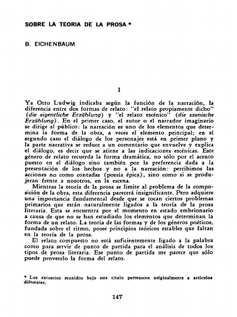 Eichembaum-Teoría de La Prosa | PDF