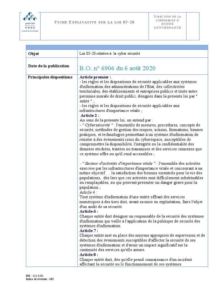 Loi 05-20 | PDF