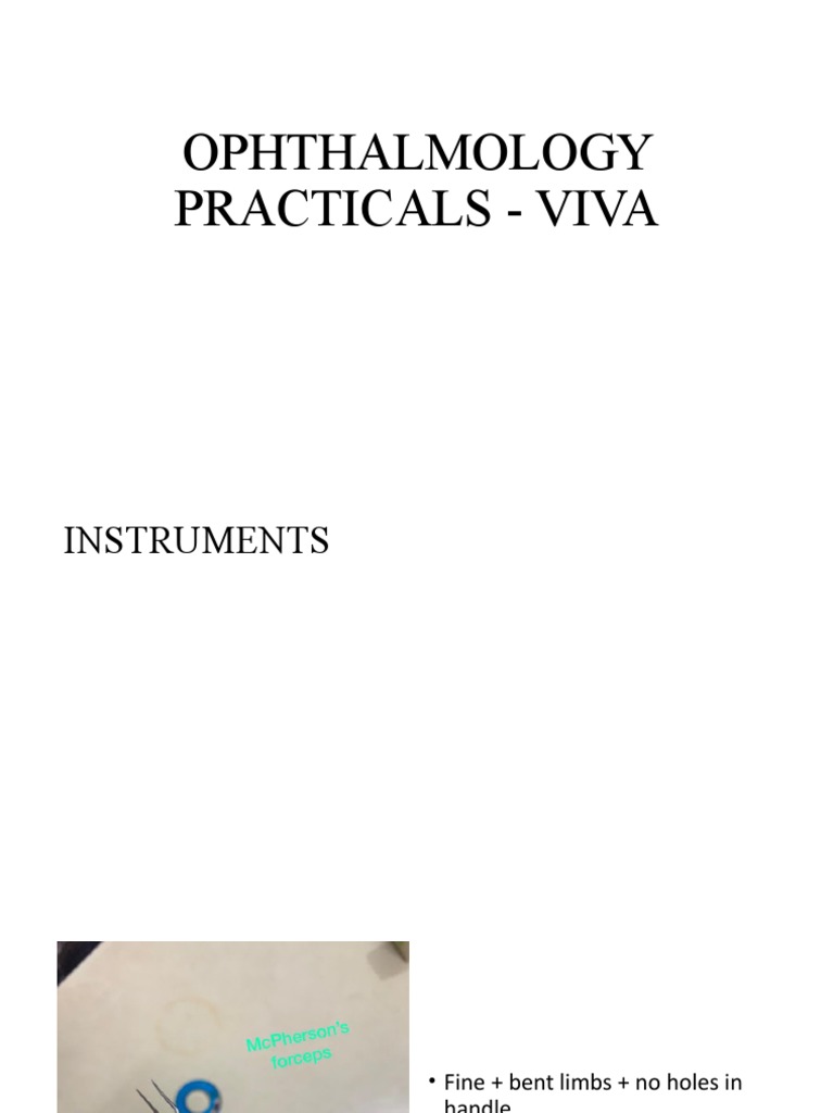 Ophthal Pracs - Drugs, Lens, Instruments | PDF | Human Eye | Clinical Medicine