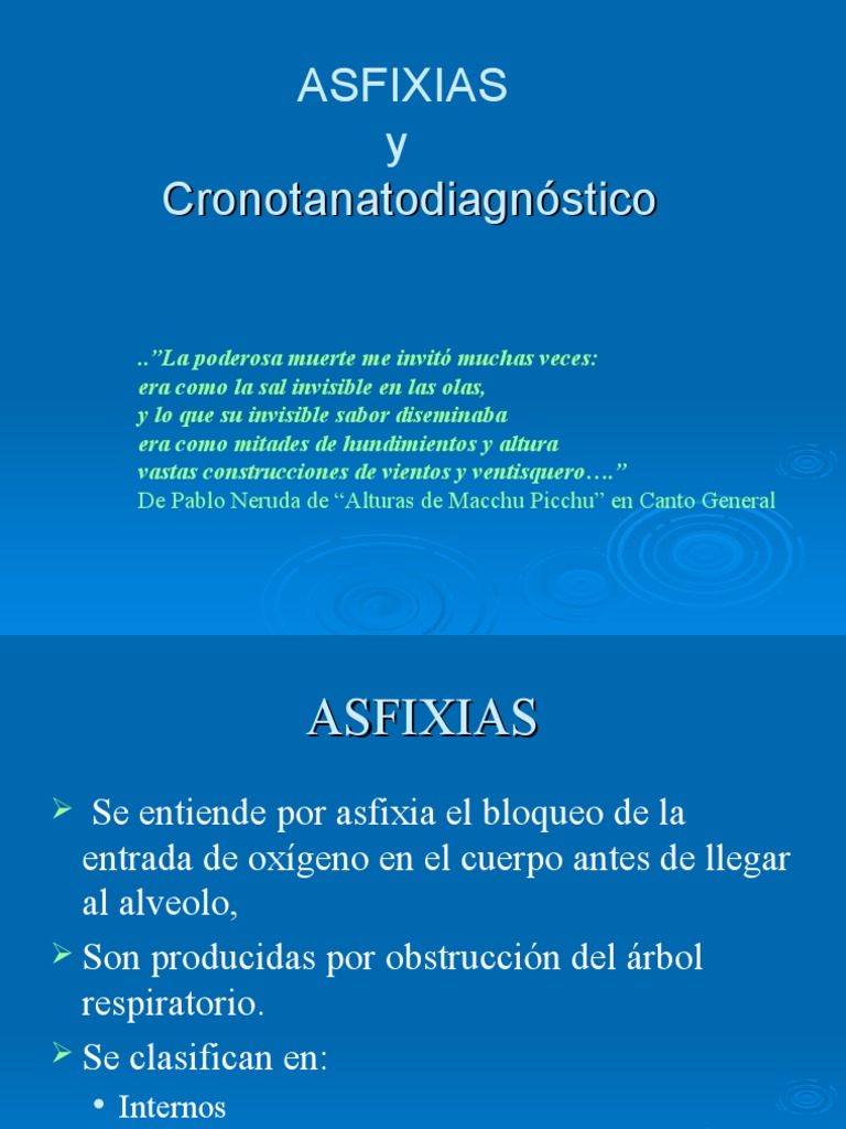 Clasificación y Diagnóstico de Asfixias | PDF | Hipoxia (médica) | Pulmón