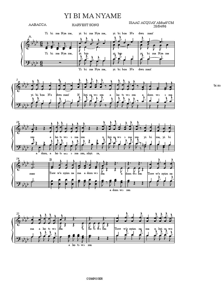 Yi Bi Ma Nyame | PDF