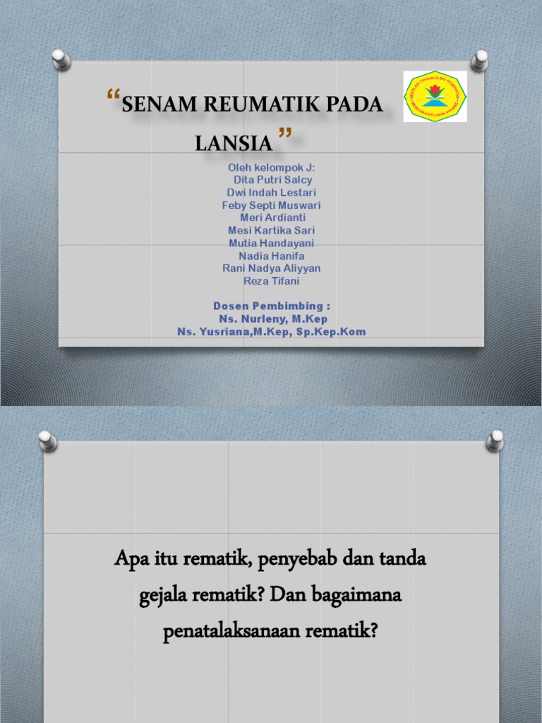 Senam Rematik Lansia Fixxxxx | PDF | Kesehatan Holistik | Gaya Hidup