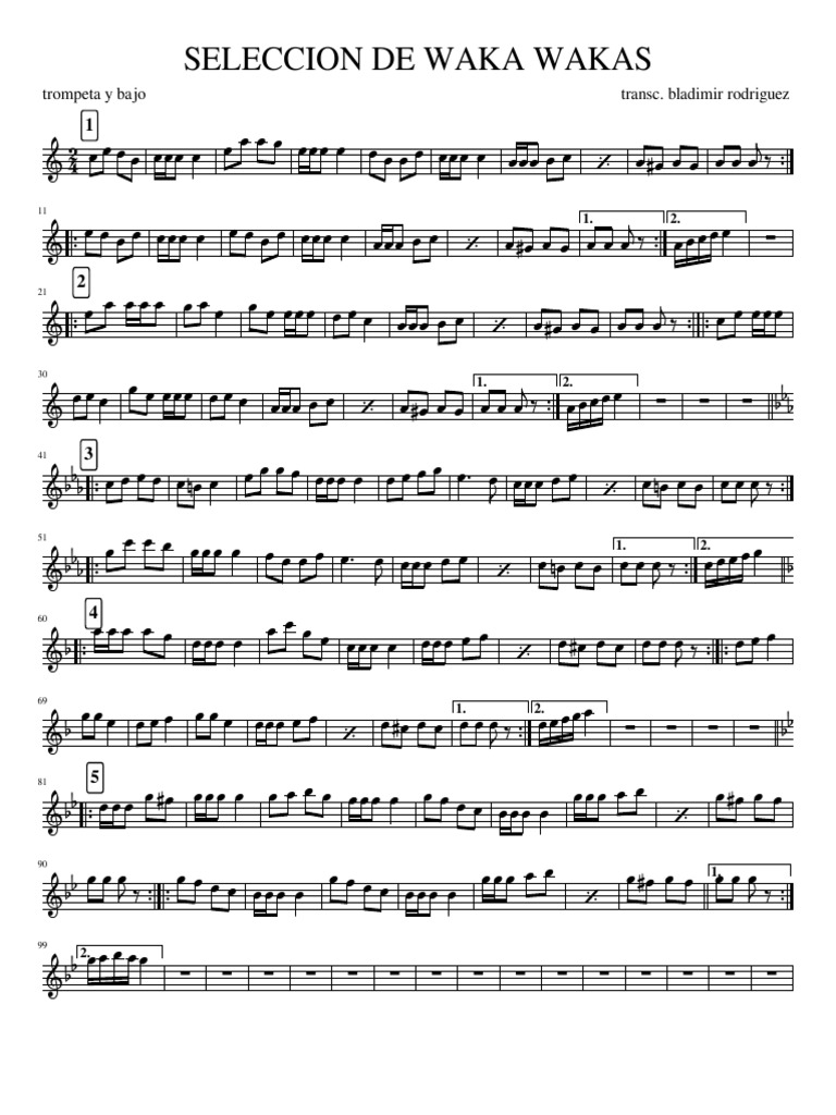 Selecion de Waka Waka | PDF