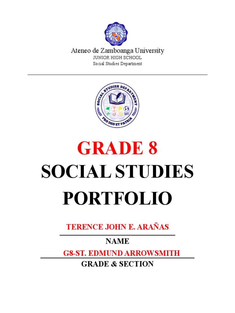 Social Studies Portfolio: Grade 8 | PDF