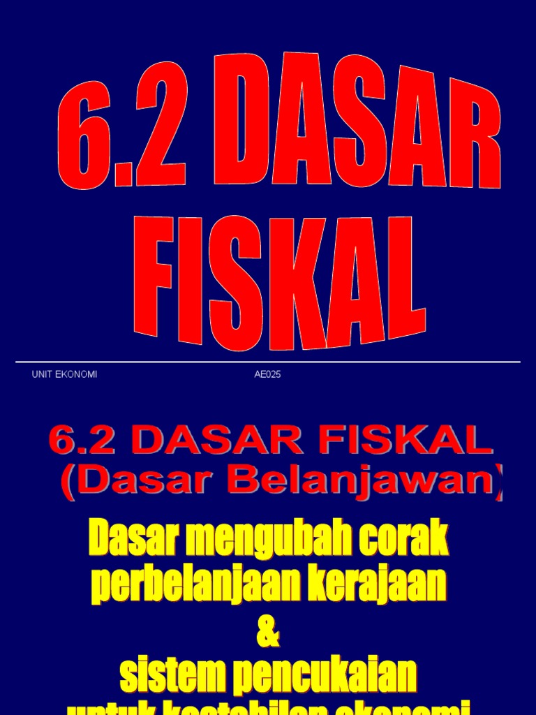 6.2 Dasar Fiskal | PDF