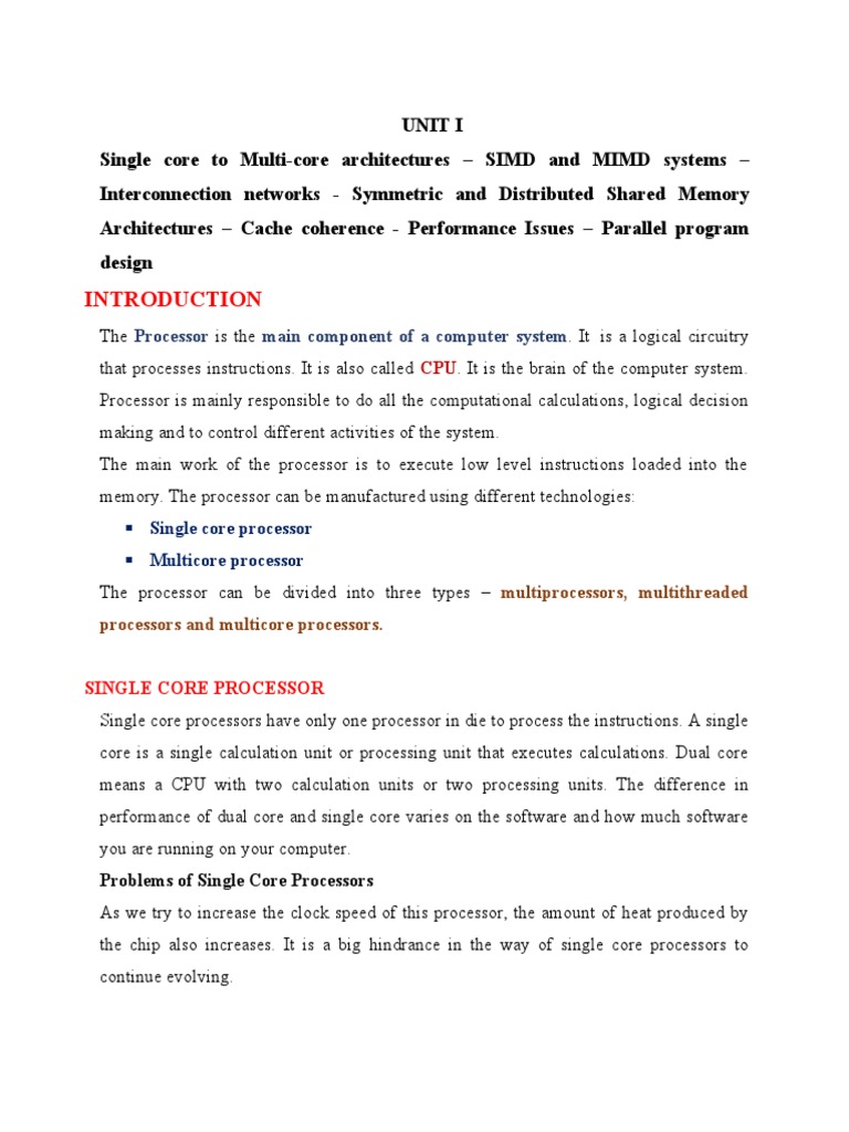 CP4253 Map Unit I | PDF | Multi Core Processor | Central Processing Unit