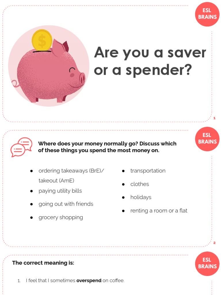 Are you a saver or a spender - .pptx - копія | PDF