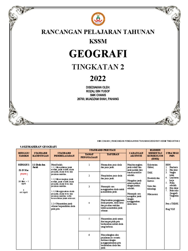 RPT Geo T2 2022 | PDF