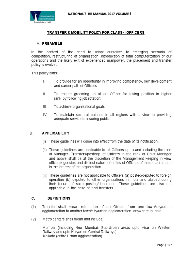 Transfer and Mobility Policy | PDF | Clinical Medicine