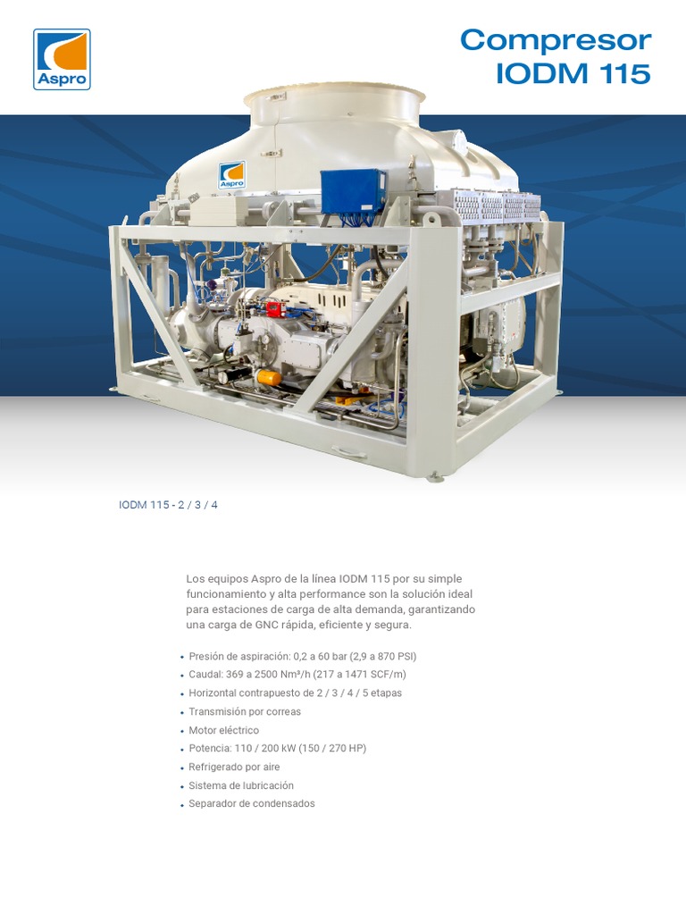 Ficha_compresor IODM-115 | PDF