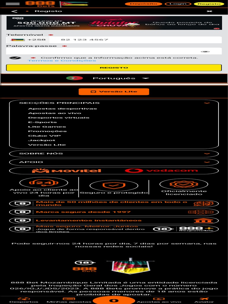 Httpsm.888bets.co.Mzptauthenticationsignupbtag=a 204b 4c Wrc53iull0j9v5op2teugf6s&Siteid=204 | PDF