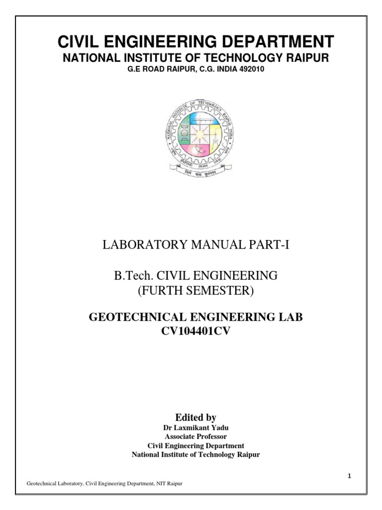 Geotechnical Engineering Lab Manual | PDF